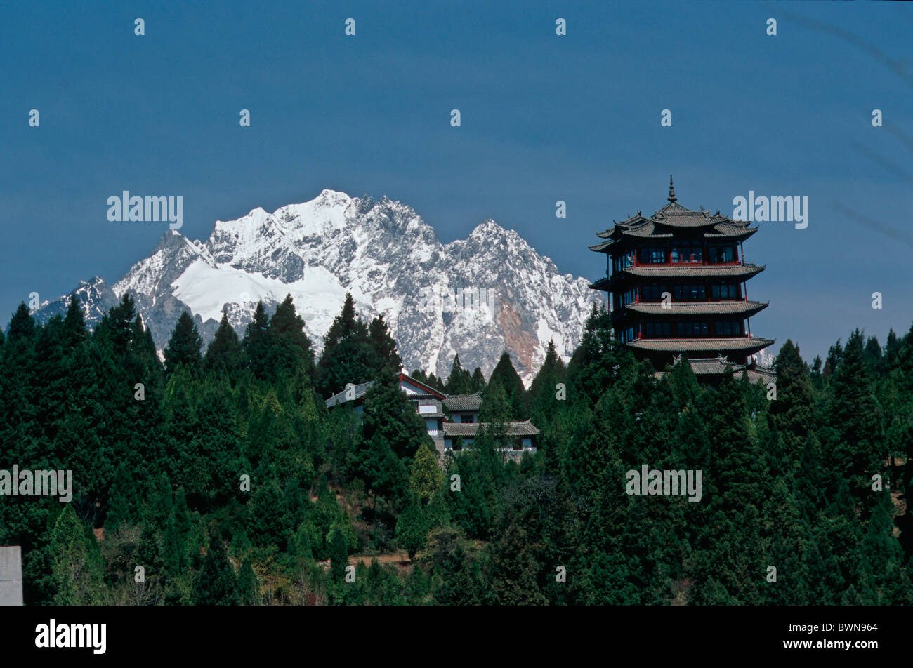China Asia Lijiang Youlong Xue Shan Mountain Pagoda Yunnan Province ...