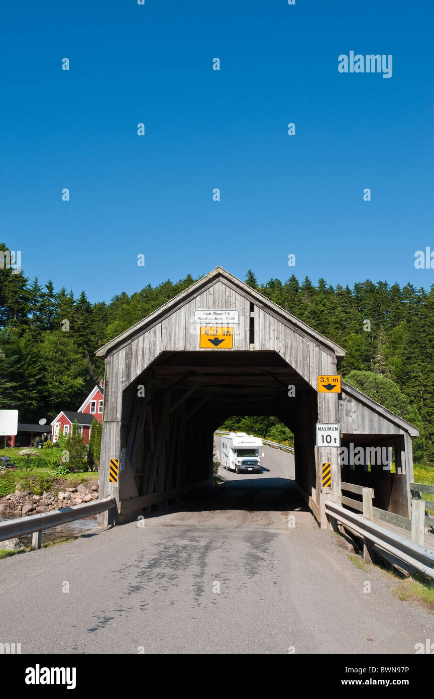 Irish River covered bridge, St. Martins, New Brunswick, the maritimes ...