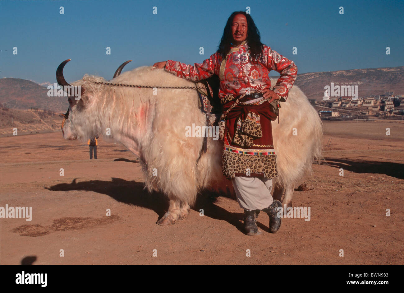 Tibetan man yak zhongdian yunnan hi-res stock photography and images ...