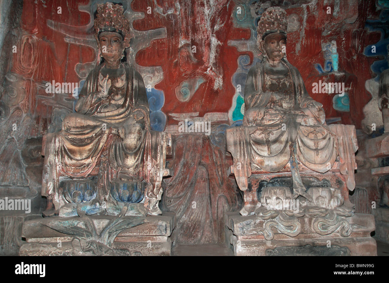 China Asia Cave Nr. 29 Dazu Rock Carvings sculptures Tang Dynasty ...