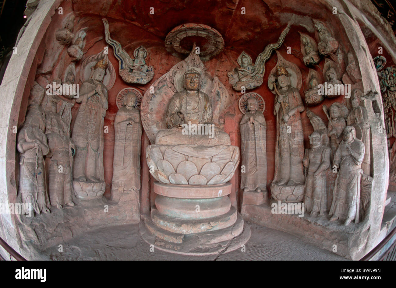 China Asia Cave Nr. 10 Beishan Rock Carvings Dazu Sichuan Province ...