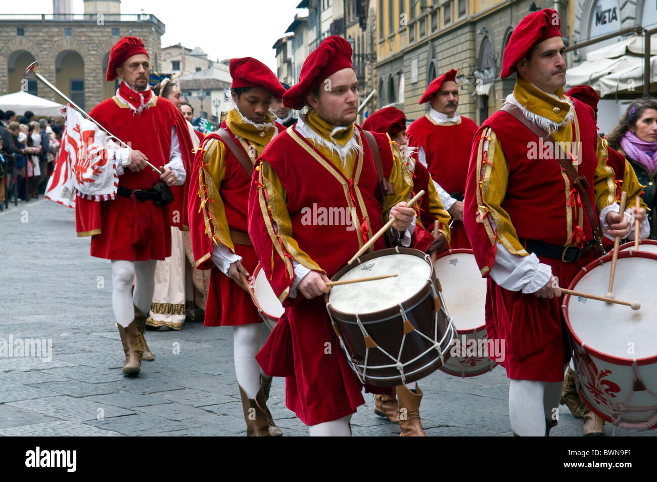 Medieval parade of Cavalcata dei Magi, Florence (Firenze), Tuscany ...