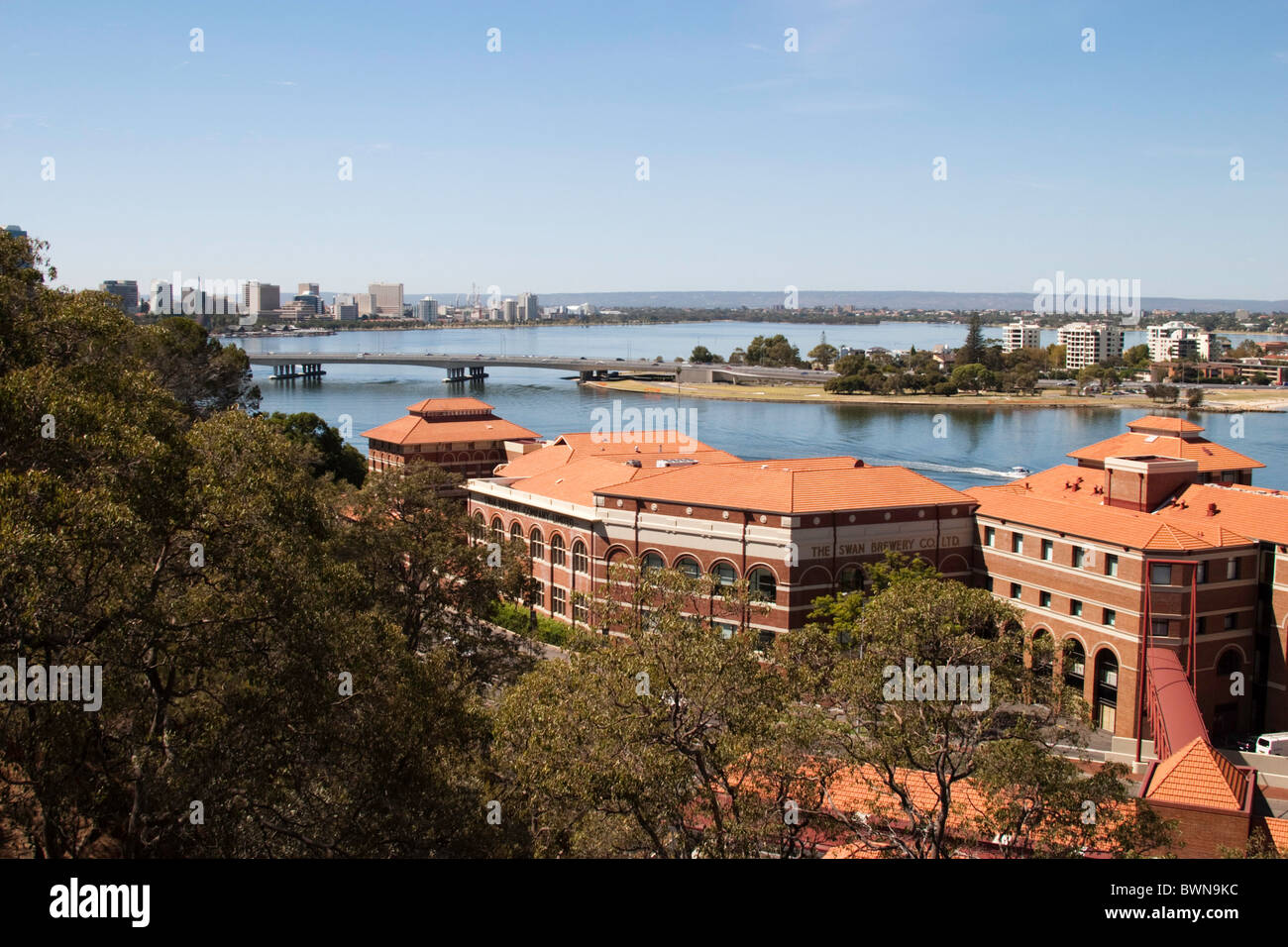 Old brewery building on the Swan river, Perth, Australia Stock Photo ...