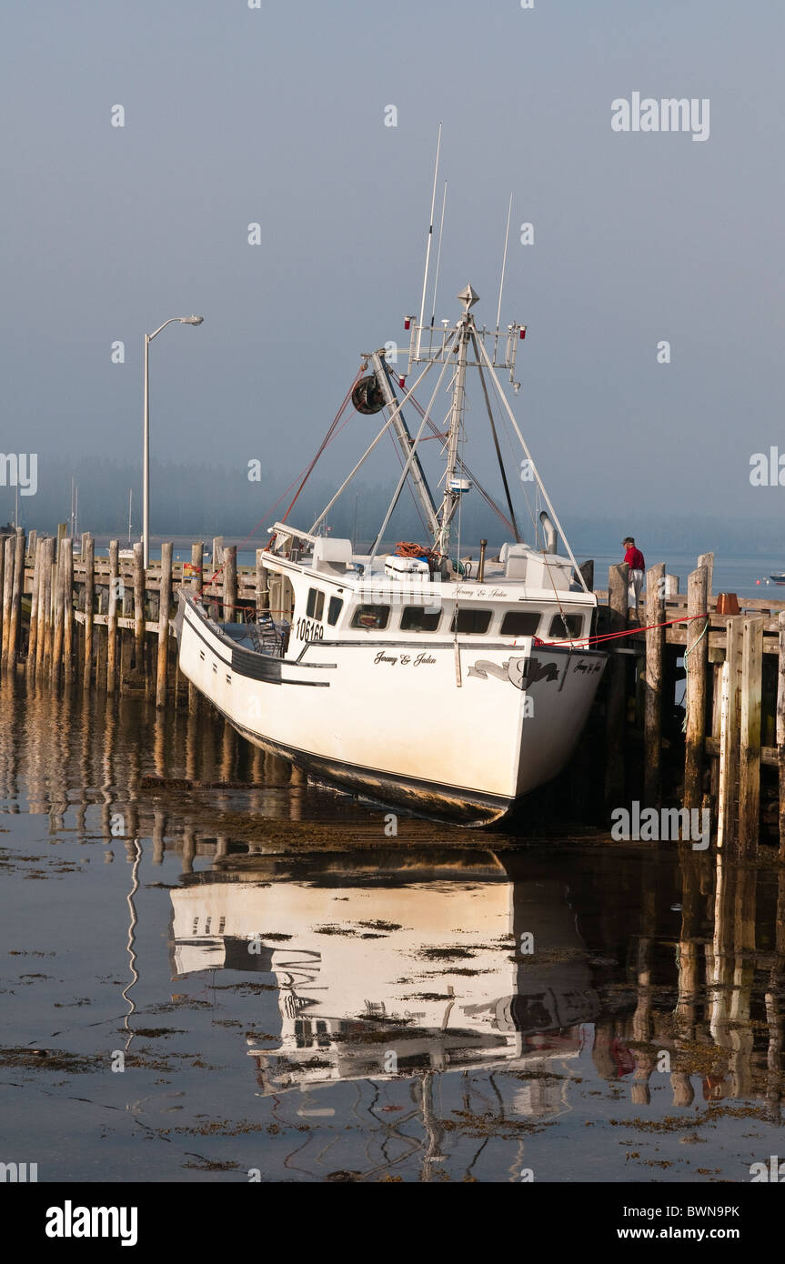 Fishing boat dock, St. Andrews, New Brunswick, the maritimes, Canada ...