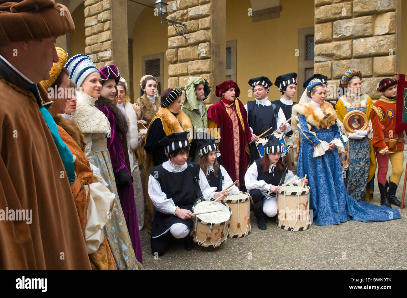 Medieval parade of Cavalcata dei Magi, Florence (Firenze), Tuscany ...