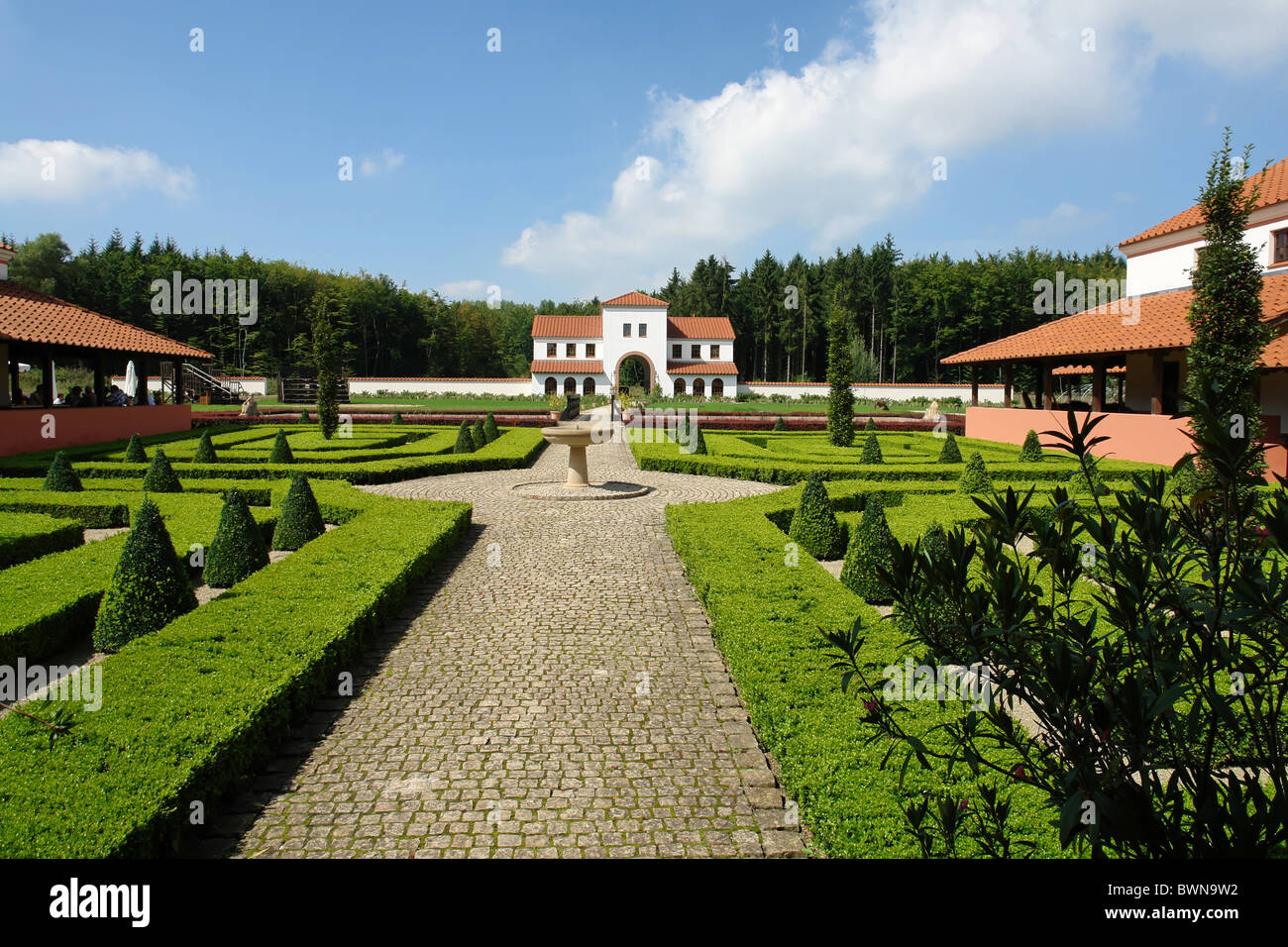 Germany Europe Saarland Perl-Borg Roman Villa Borg building ...