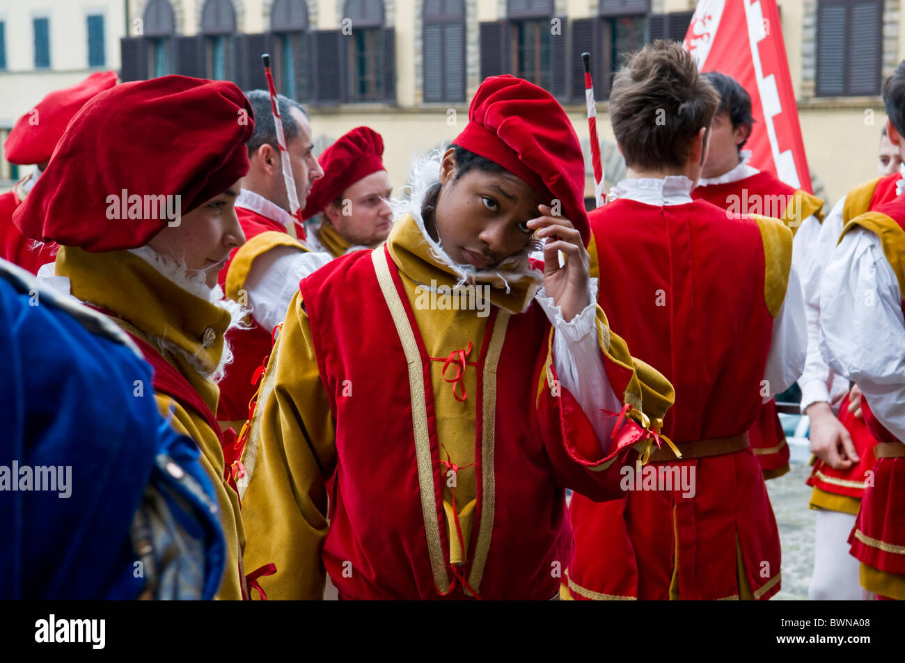 Medieval parade of Cavalcata dei Magi, Florence (Firenze), Tuscany ...