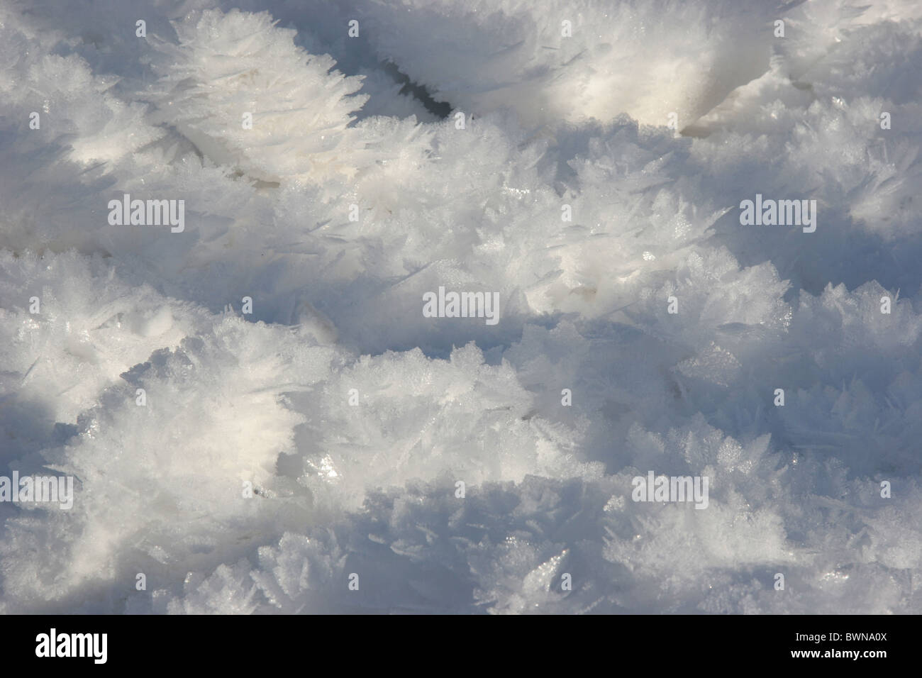 Winter snow ice crystals crystal snowed surface nature white frozen ...