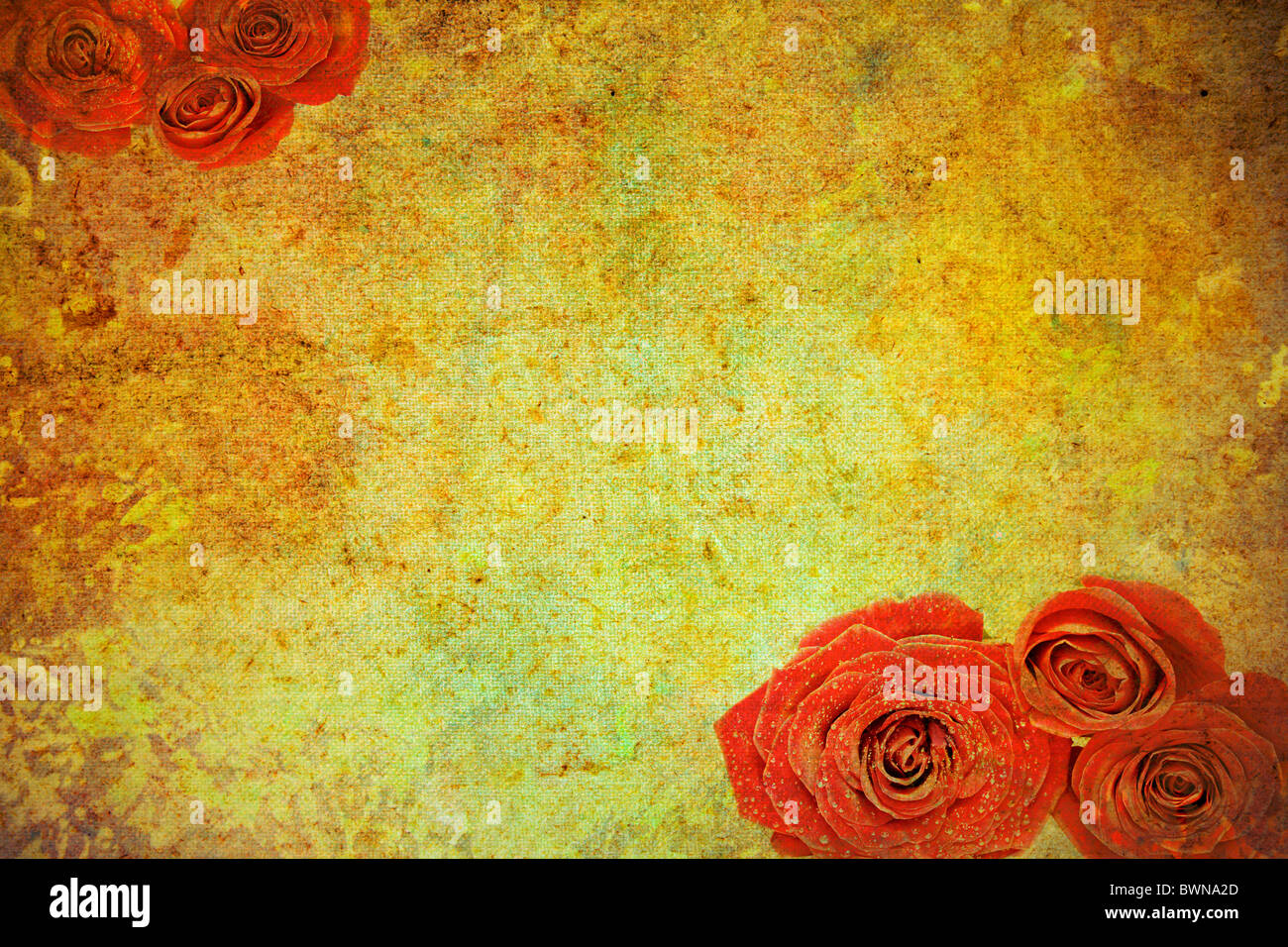 abstract vintage paper with flower motives Stock Photo - Alamy