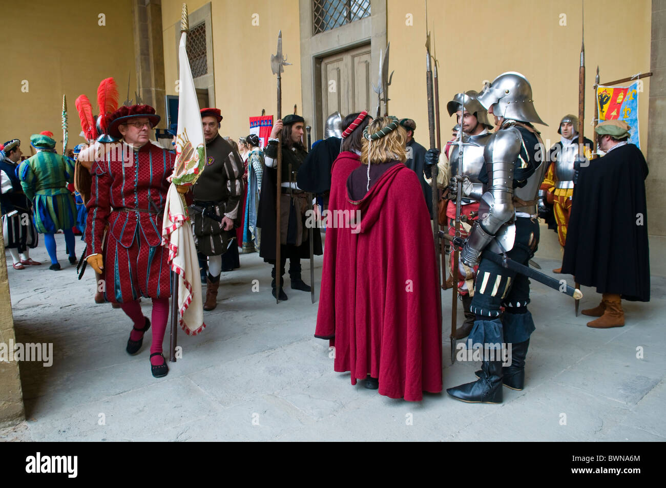 Medieval parade of Cavalcata dei Magi, Florence (Firenze), Tuscany ...