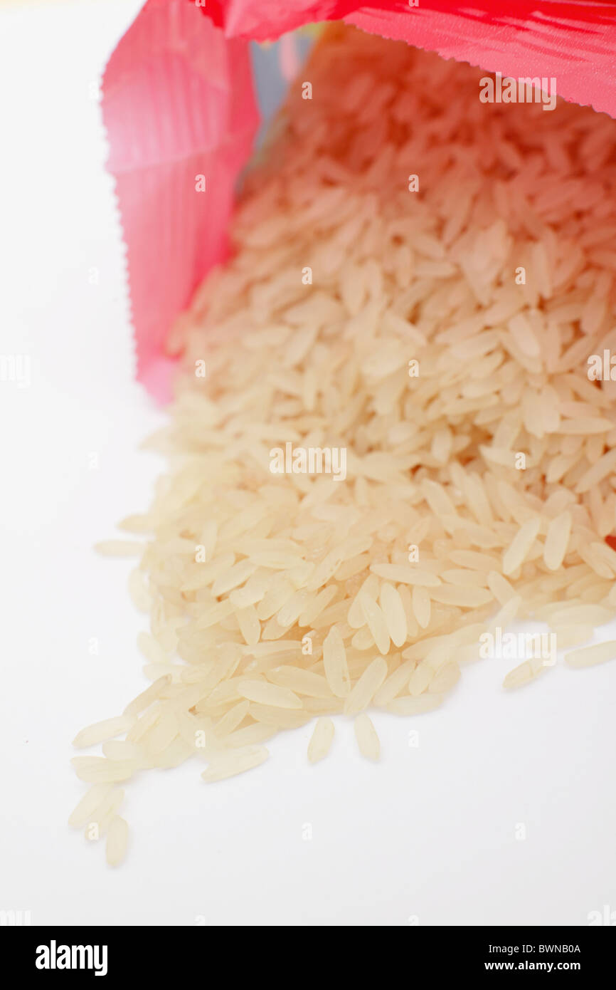 American easy cook plain white rice Stock Photo - Alamy