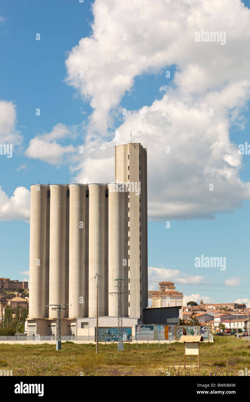 Grain silo outside Trujillo, Caceres Province, Spain Stock Photo - Alamy