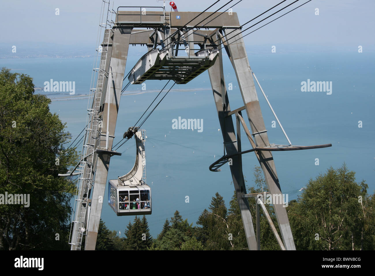 Austria Europe Bregenz Vorarlberg Pfanderbahn Mount Pfander Aerial ...