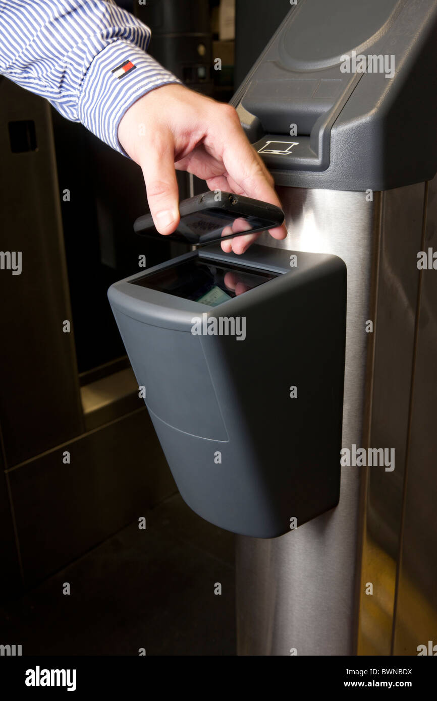 Hand scanning ticket hi-res stock photography and images - Alamy