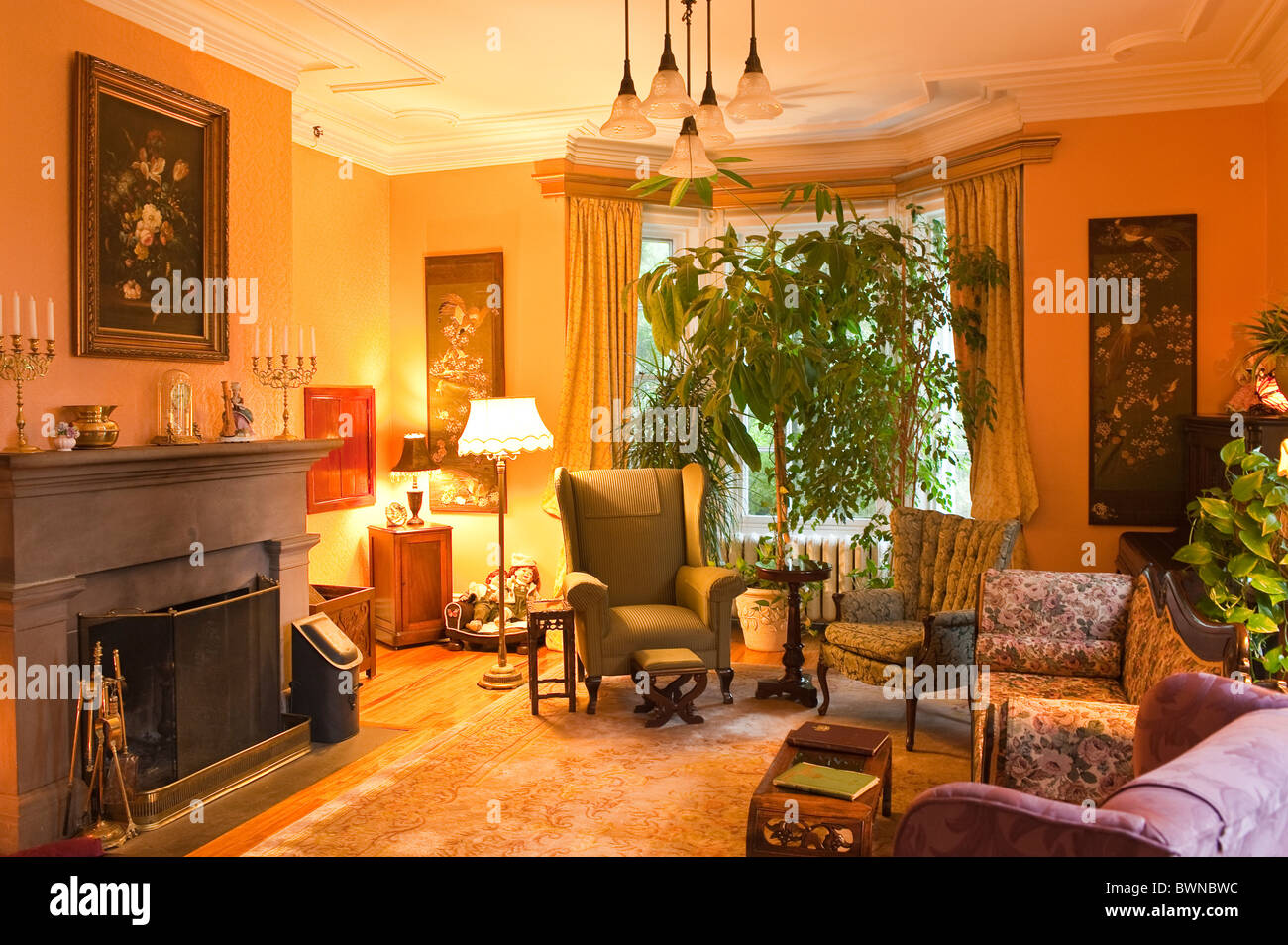 Antique decor at the Marshlands Inn (B & B), Sackville, New Brunswick ...