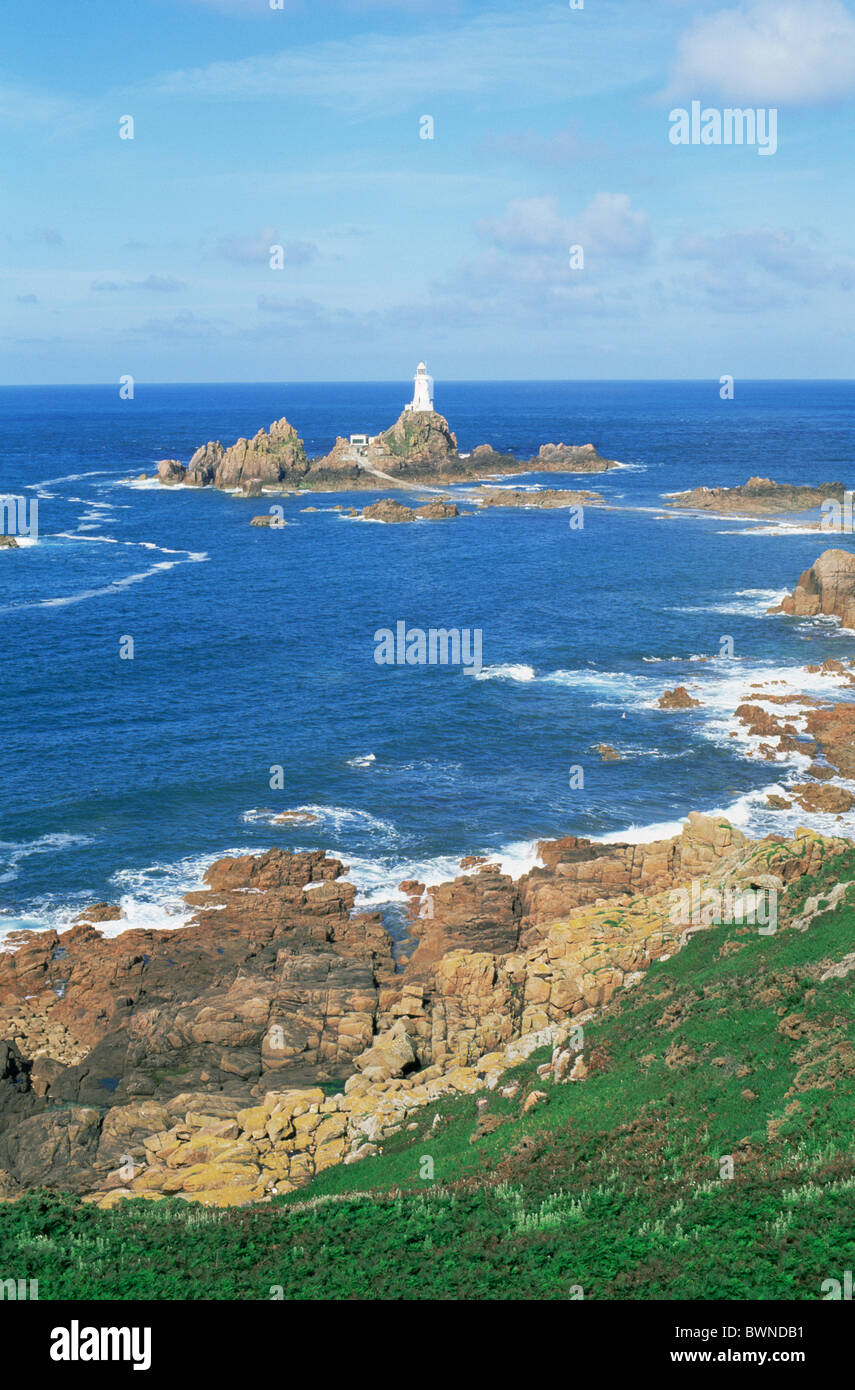 Channel Islands Island of Jersey La Corbiere Lighthouse Lighthouse Coast Coastal Coastline Sea ...