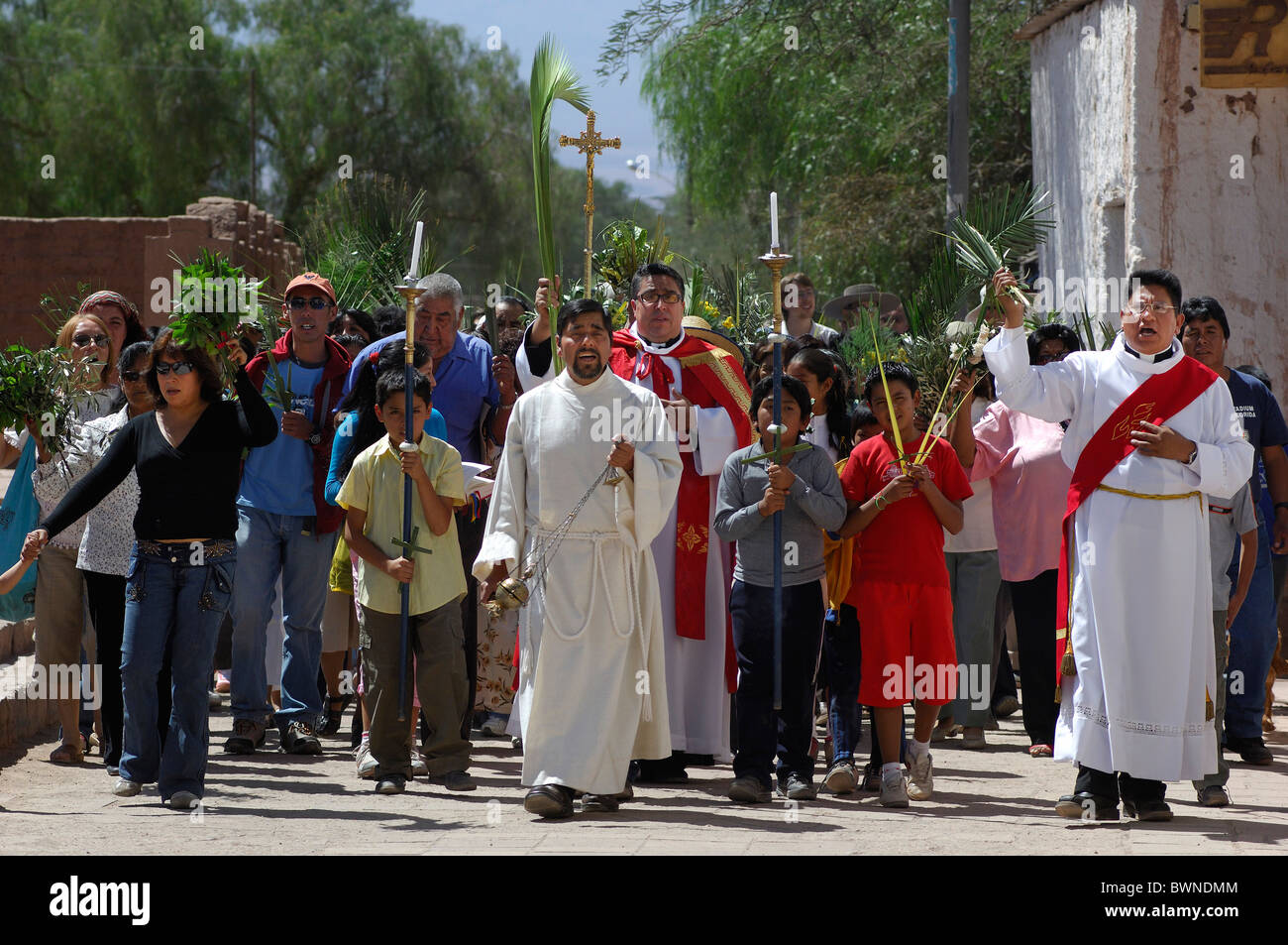 Chile South America Easter Procession Palm Sunday San Pedro de Atacama ...