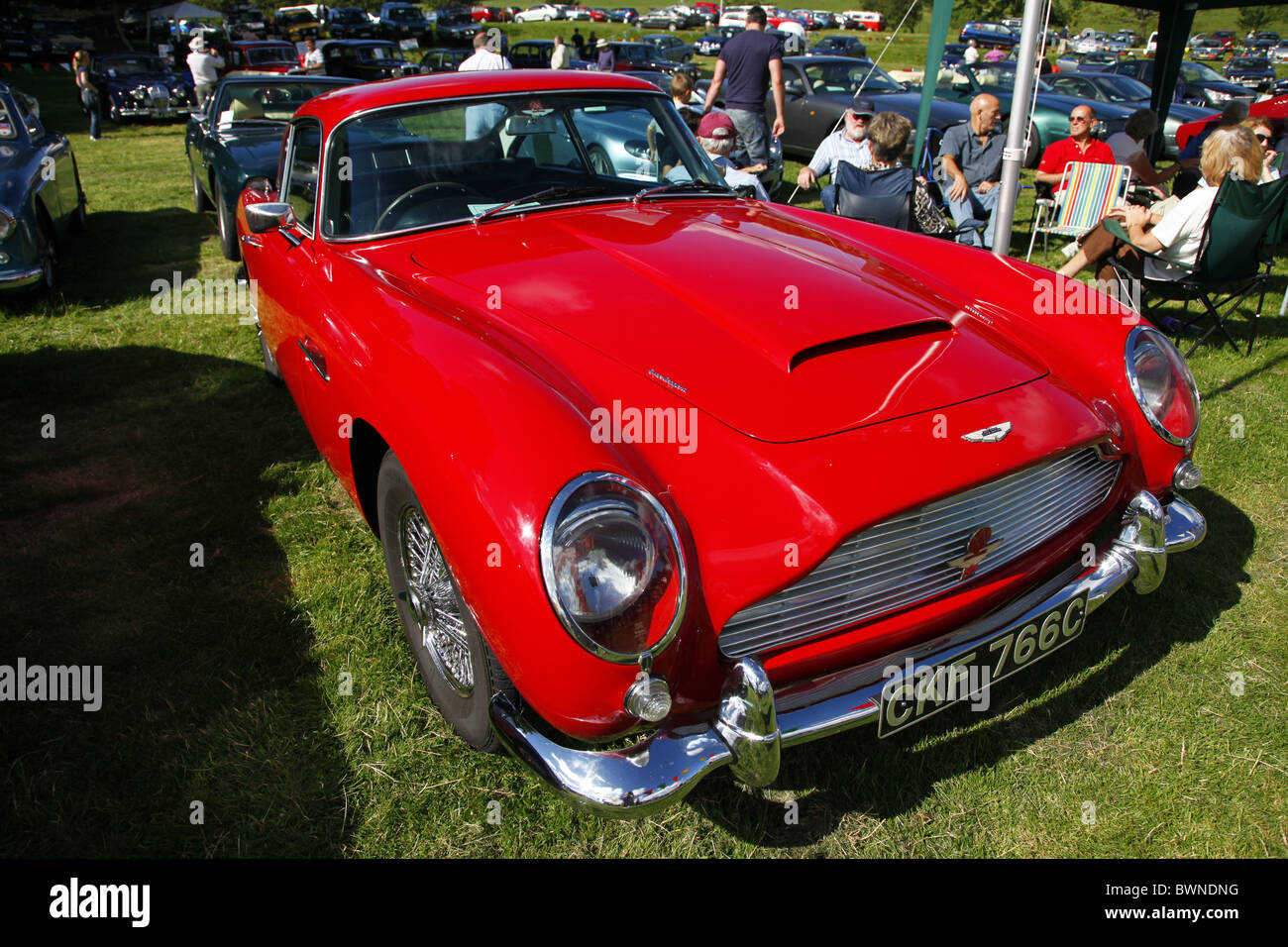 RED ASTON MARTIN DB5 CAR STAINDROP NORTH YORKSHIRE RABY CASTLE ...