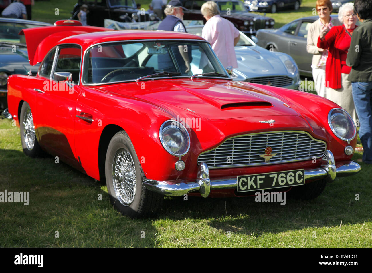 RED ASTON MARTIN DB5 CAR STAINDROP NORTH YORKSHIRE RABY CASTLE ...