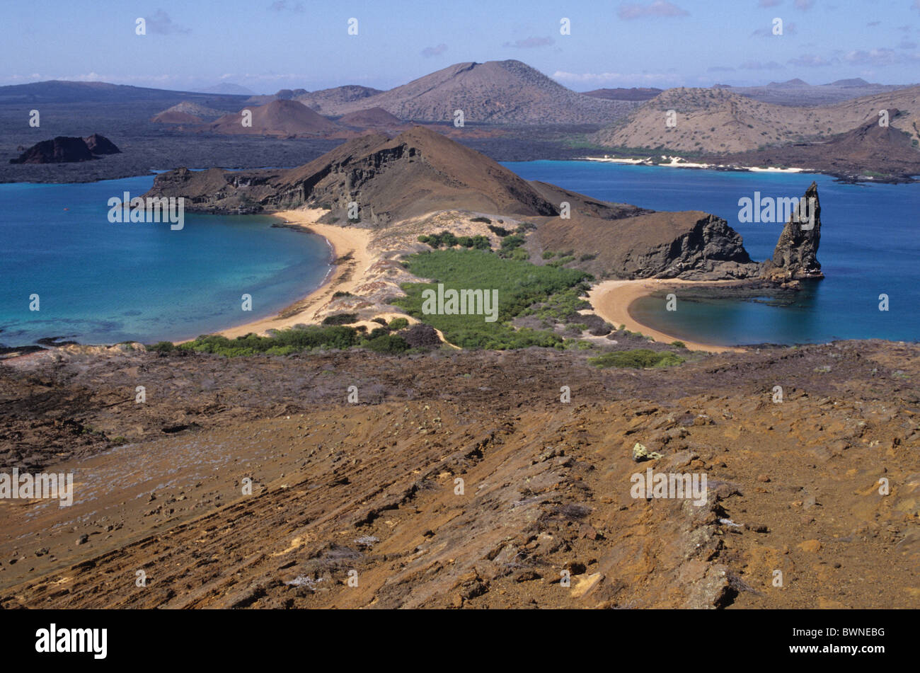 Equador Galapagos Islands Bartolome Island Pinnacle rock landscape ...