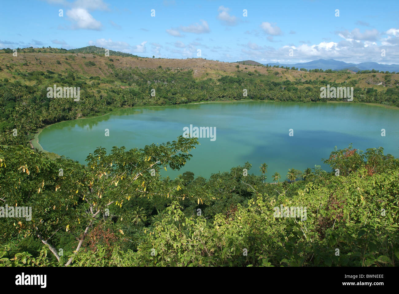 Mayotte Lac Dziani Pamanzi island Petite Terre France Europe Overseas ...