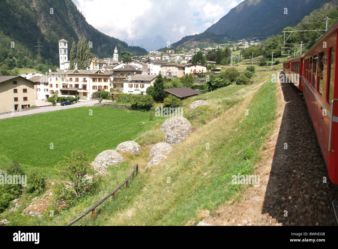 Switzerland Europe Brusio Val Poschiavo Canton Grisons Graubunden ...