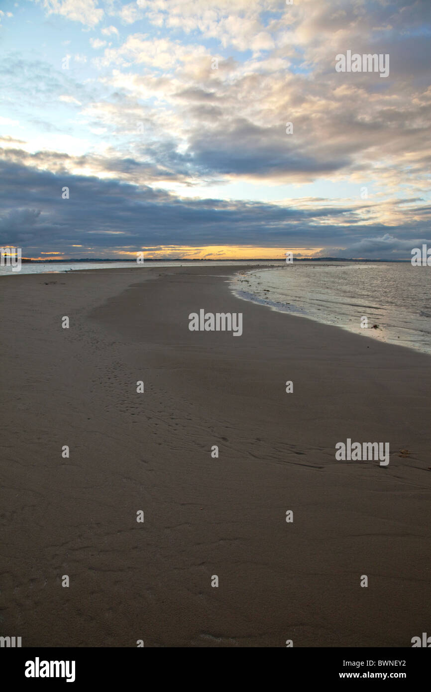 Sunset Sky with Beautiful Colours on Howth Beach, Co Dublin, Ireland ...
