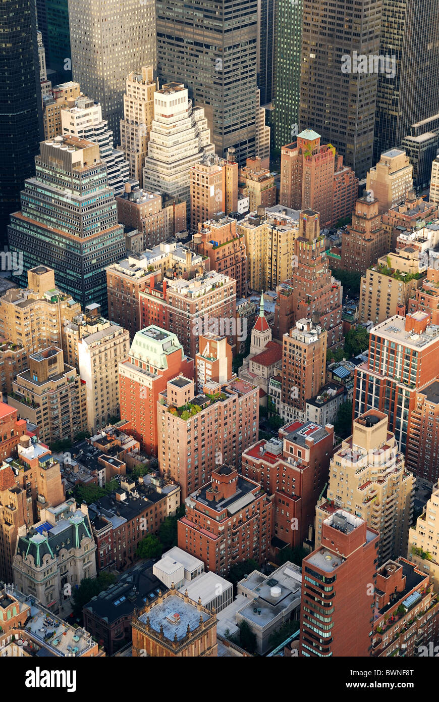 New York City Manhattan aerial skyline panorama view with skyscrapers ...