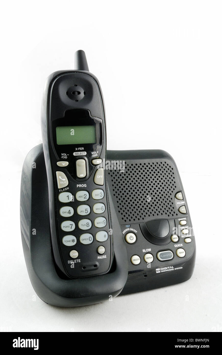isolated cordless phone set closeup with white background Stock Photo ...