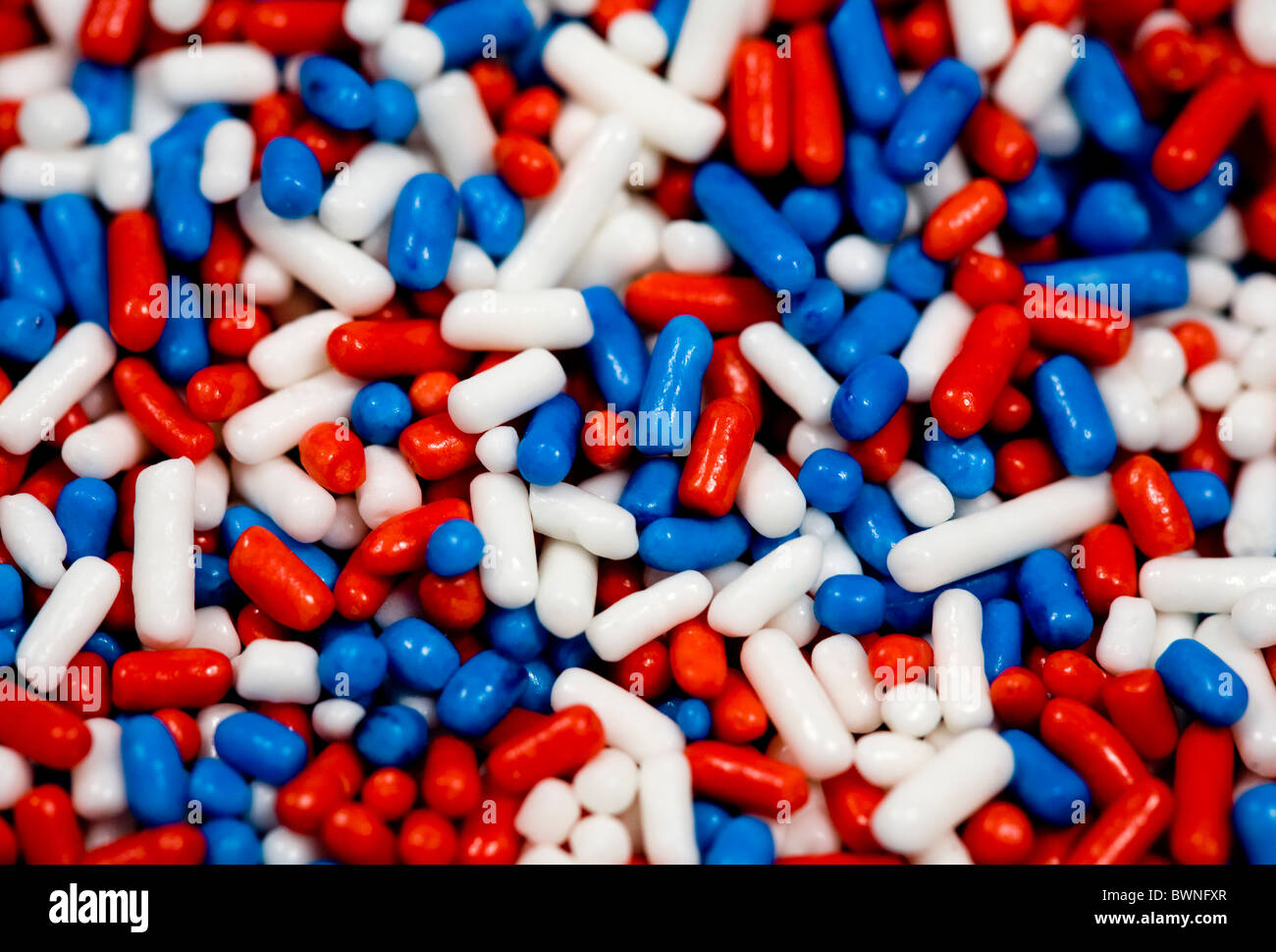 Red, white and blue sprinkles Stock Photo - Alamy