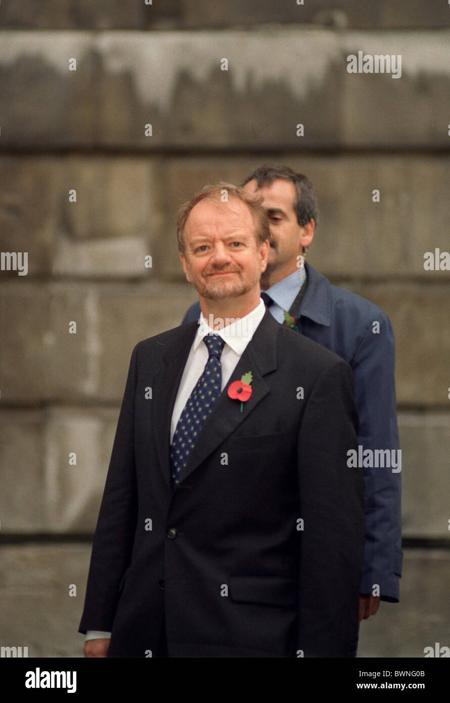 ROBIN COOK, DEFENCE SECRETARY, ATTENDING A FALKLANDS MEMORIAL SERVICE ...