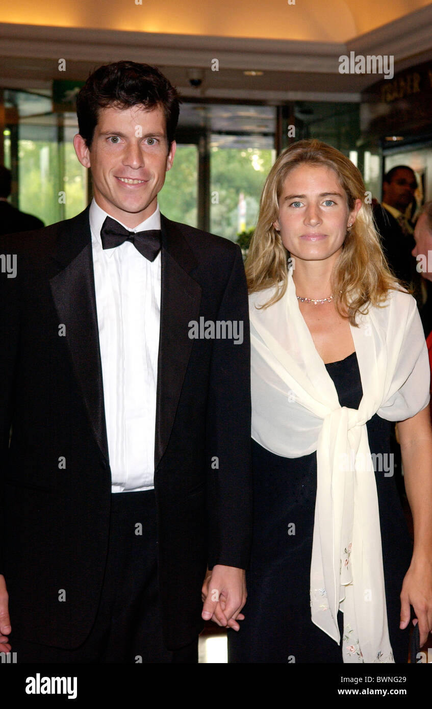 Tennis star Tim Henman and wife Lucy attending a charity ball at the ...