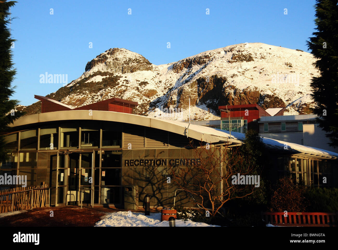Arthur's Seat in snow as seen from Pollock Halls Edinburgh University ...