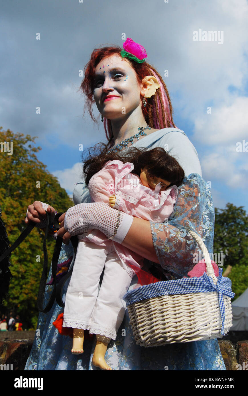 colourful character at Elf Fantasy Fair Arcen Netherlands Stock Photo ...