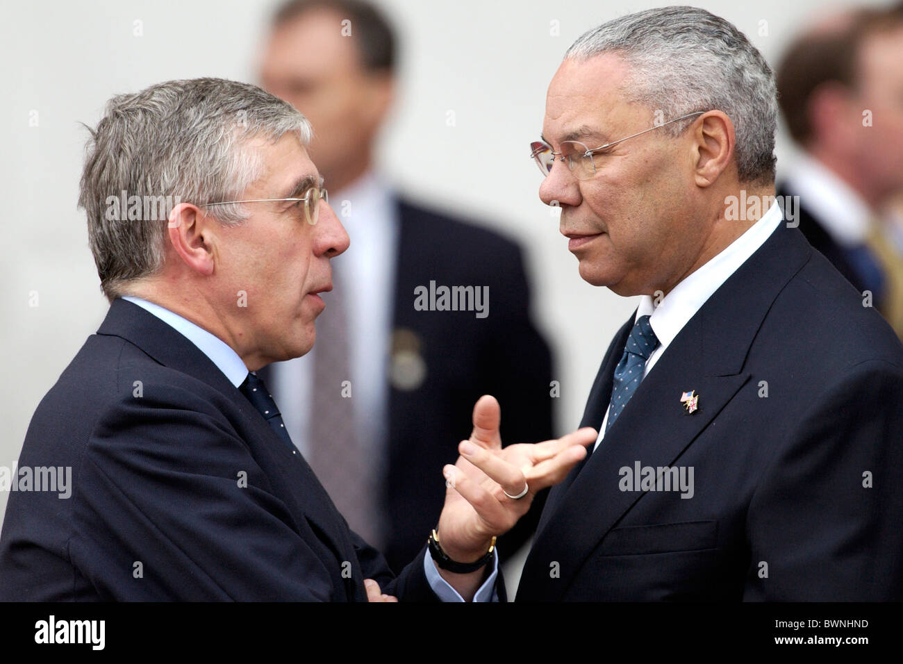 British Foreign Secretary The Rt Honorable Jack Straw MP talks with ...