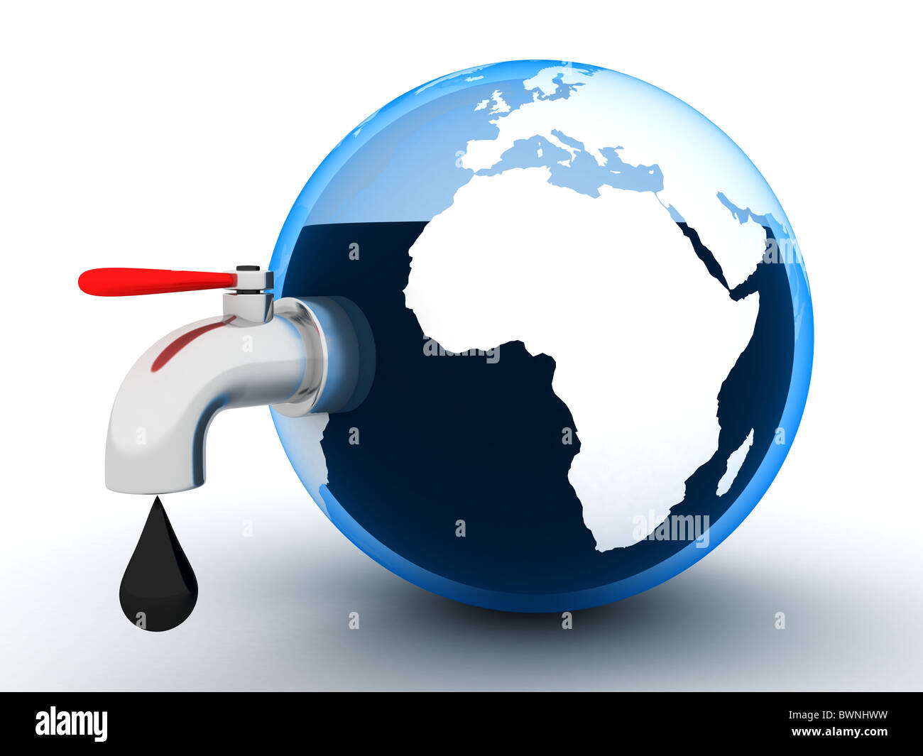 Global stock oil (done in 3d, isolated Stock Photo - Alamy