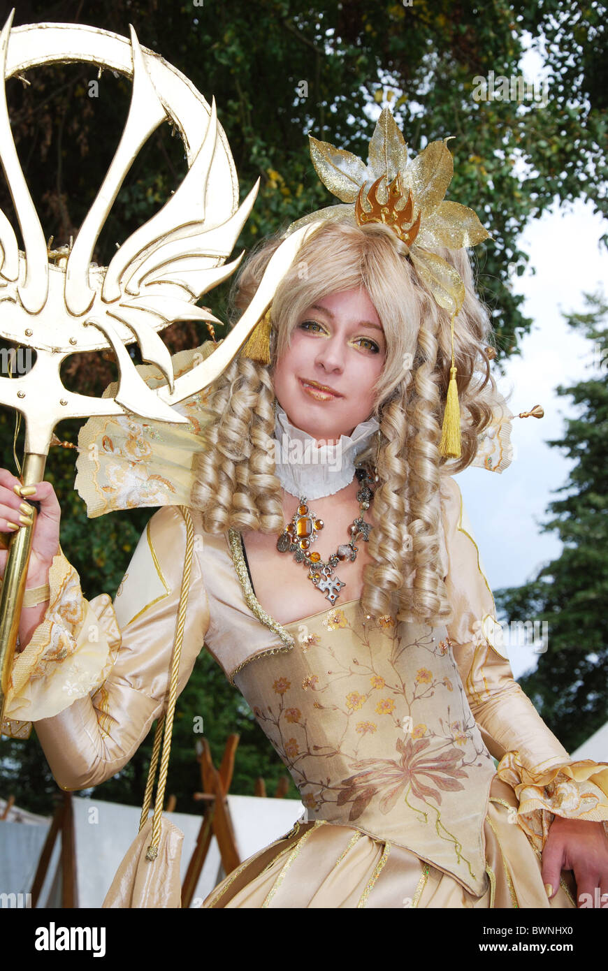 colourful character at Elf Fantasy Fair Arcen Netherlands Stock Photo ...