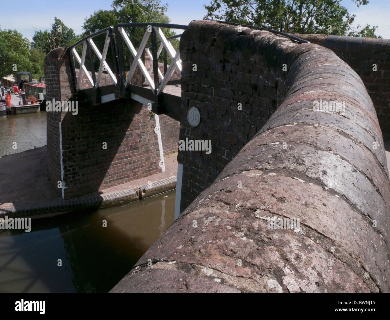 A bridge over a canal Stock Photo - Alamy