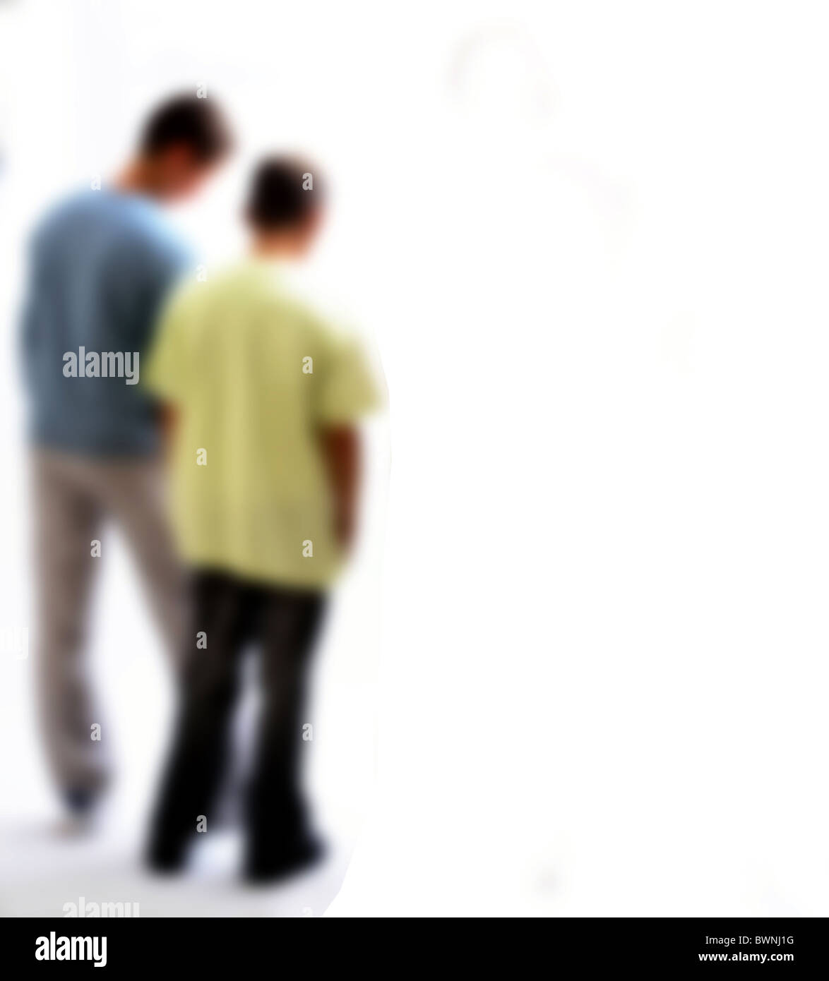 Back view of two teenage boys, back view soft focus Stock Photo - Alamy