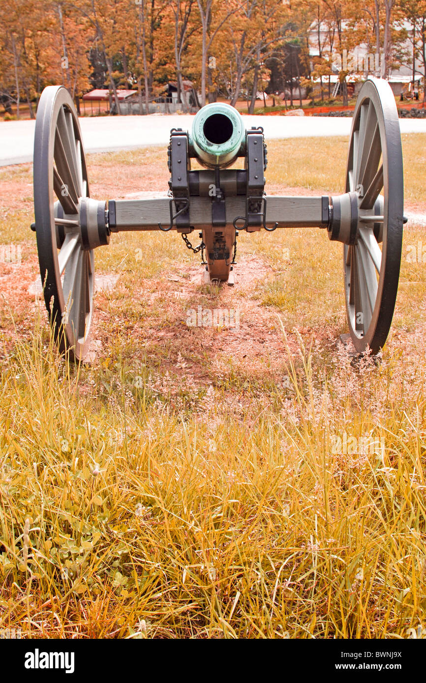 Artillery Cannons on Cemetery Ridge Gettysburg Pennsylvania PA in early ...