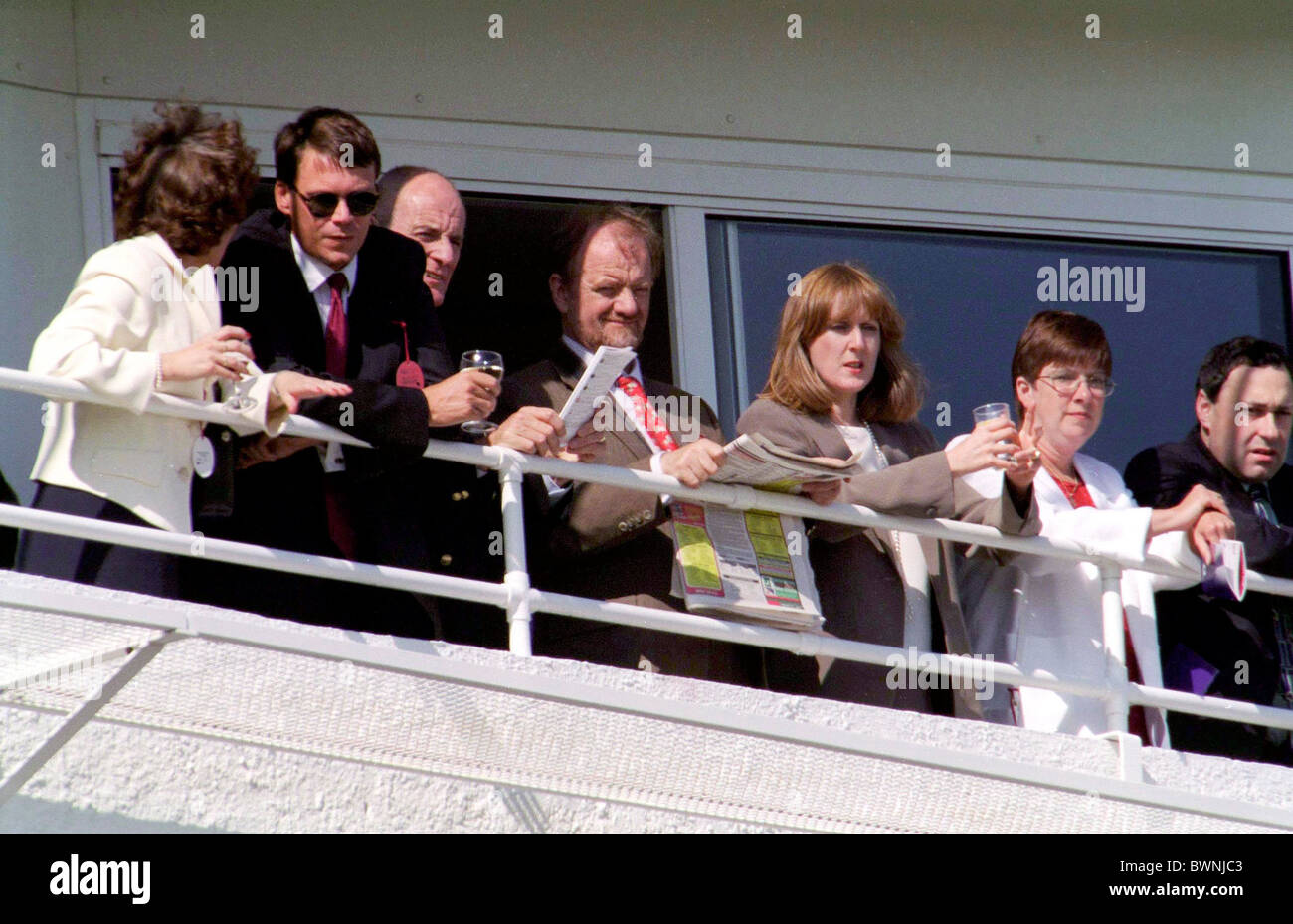 ROBIN COOK AND WIFE GAYNOR AT THE DERBY Stock Photo - Alamy