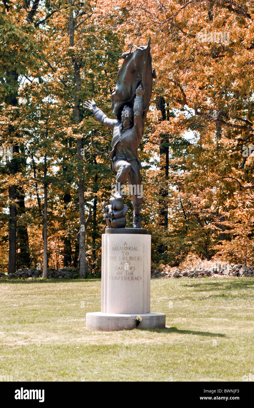Confederate War memorial at Warfield Ridge Gettysburg Pennsylvania PA ...