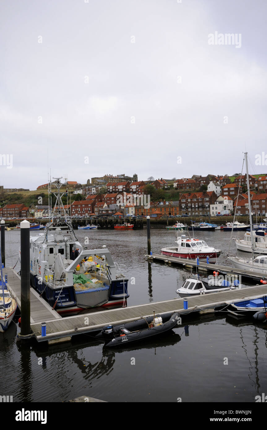 Fishing Harbour of Whitby in North Yorkshire Stock Photo - Alamy