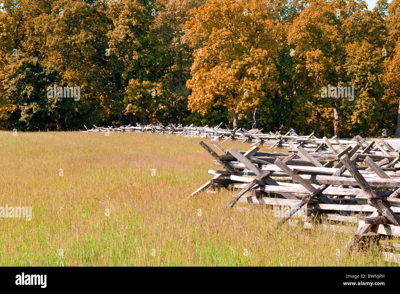 Barricade obstacle fencing at McPherson Ridge Gettysburg Pennsylvania ...