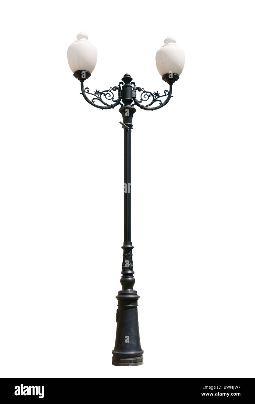 Decorative Street latern isolated on white background Stock Photo - Alamy