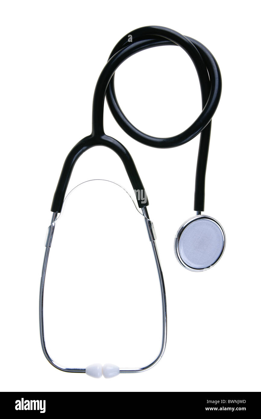 Closeup of stethoscope isolated on white background(with clipping path ...