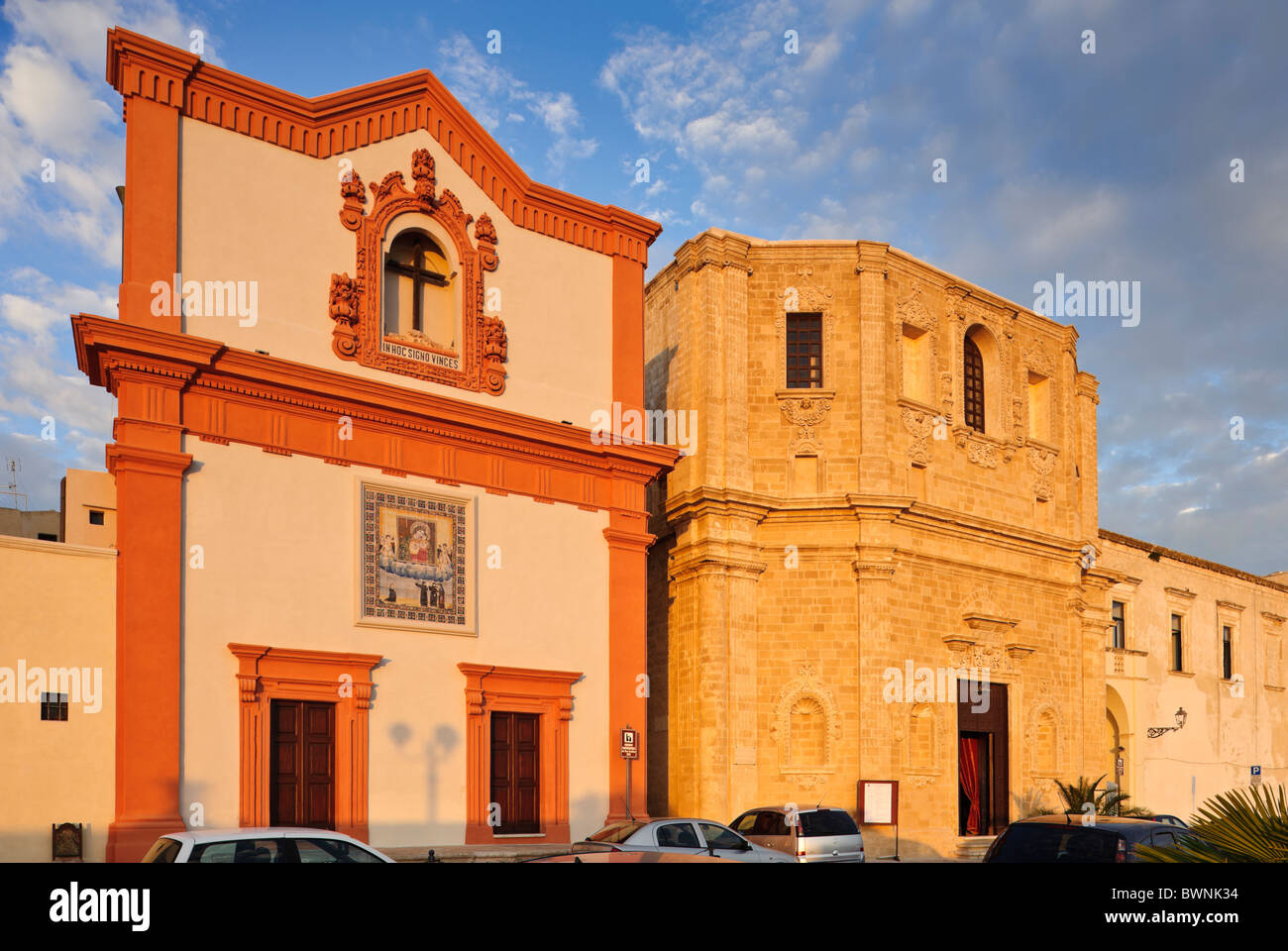 Churches on the seafront of Gallipoli, Puglia, Italy Stock Photo - Alamy