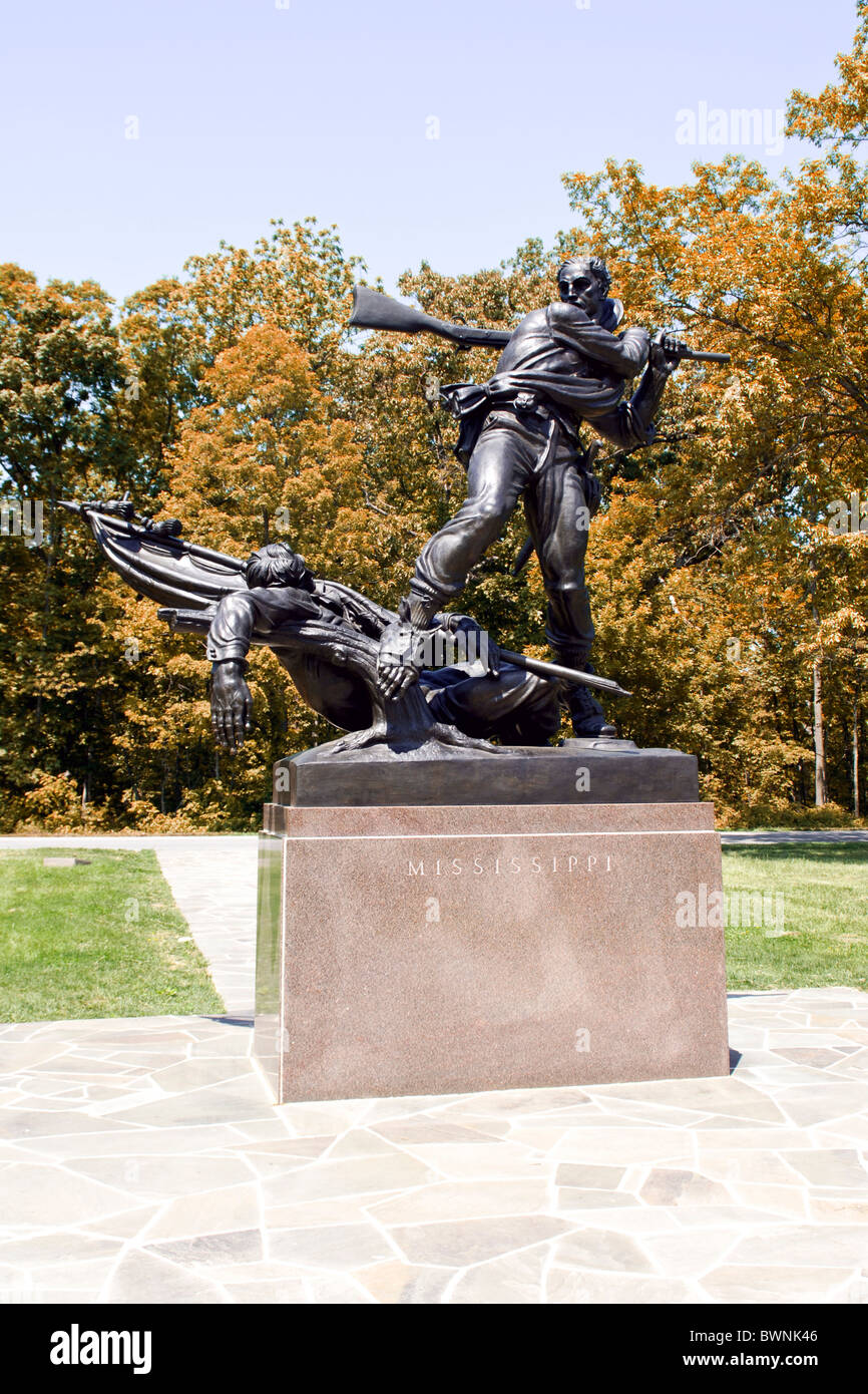 The Mississippi Memorial at Pitzer Woods Gettysburg Pennsylvania PA in ...