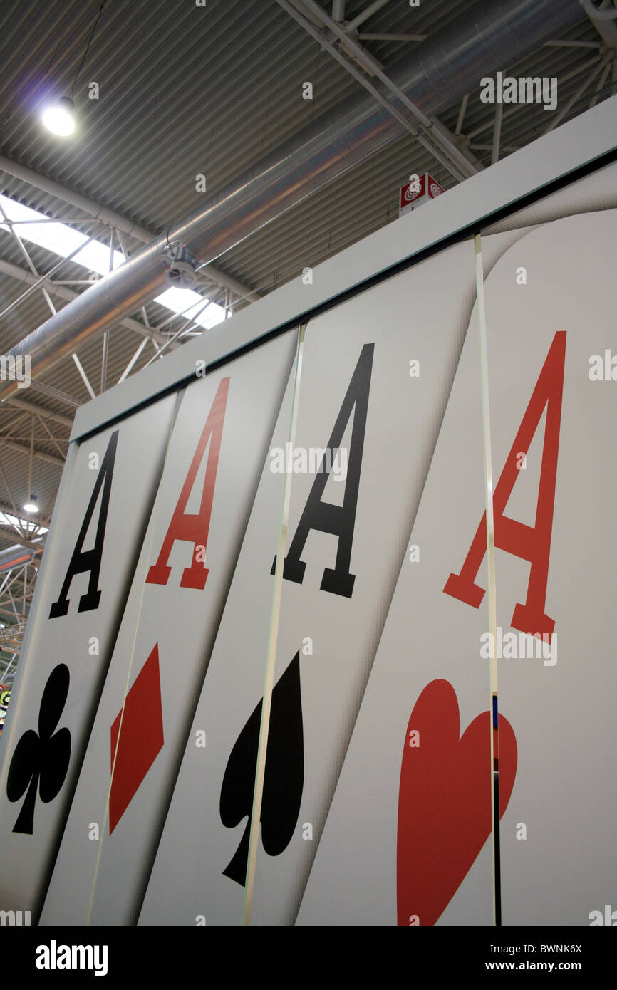 four aces cards sign notice Stock Photo - Alamy