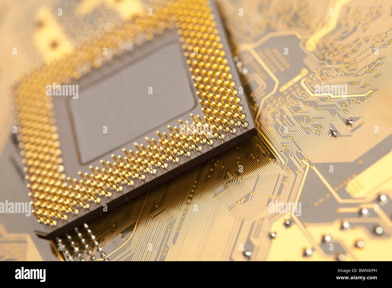 A close up of a computer circuit Stock Photo - Alamy